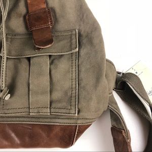 Lucky Brand | Bags | Lucky Brand Collectibles Canvas Leather Backpack ...